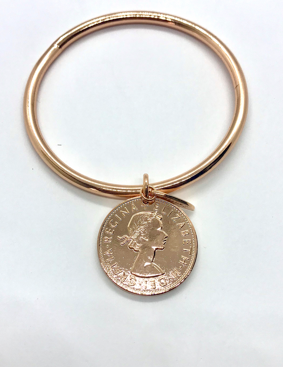 Classic Gold Coin Bangle – Santina jewellery